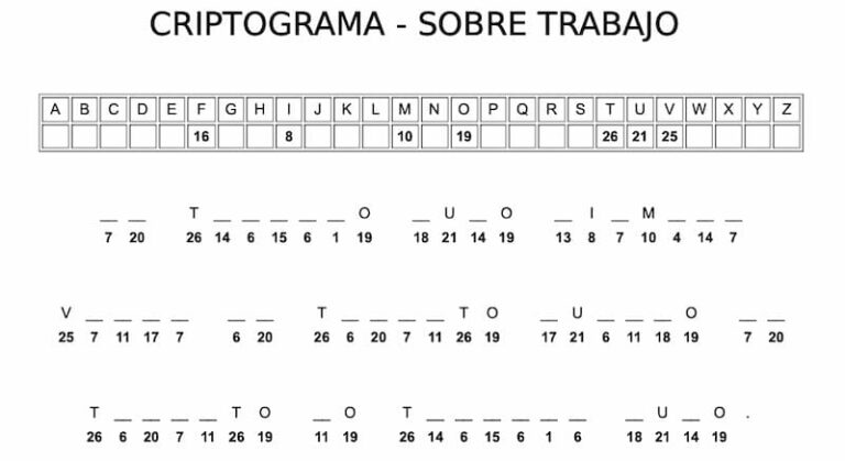 criptograma para imprimir | Página 2 de 4 | Pasatiempos para imprimir