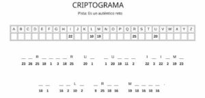 Criptograma para imprimir - Es un auténtico reto