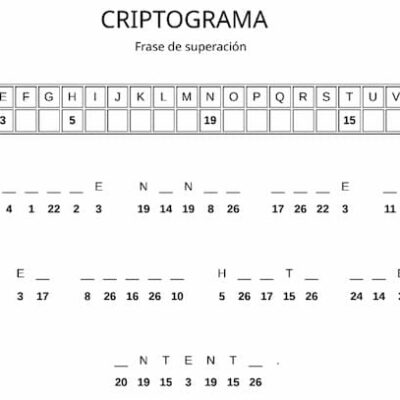 Criptograma para imprimir - Es un auténtico reto